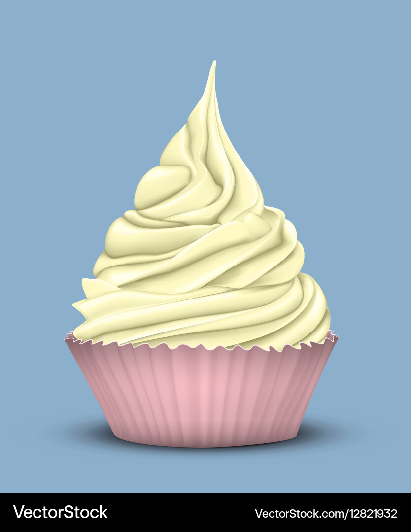 High tiered sweet yellow cream Royalty Free Vector Image