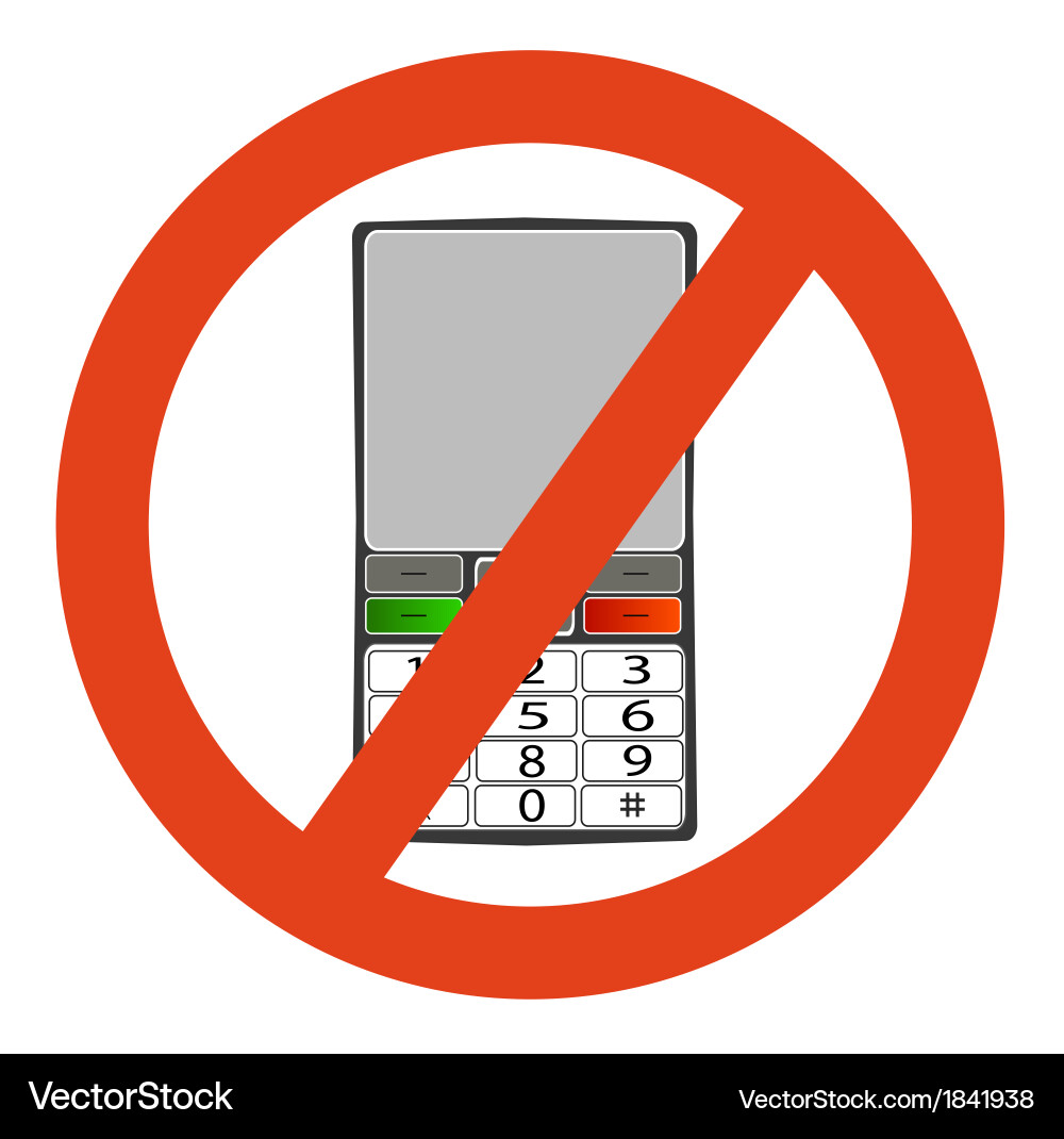 No telephone Royalty Free Vector Image - VectorStock