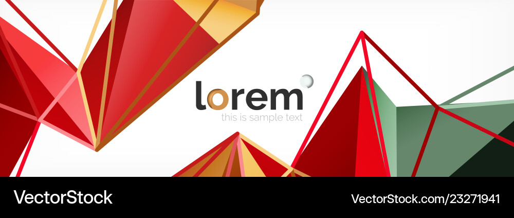 Modern geometric background poster template Vector Image