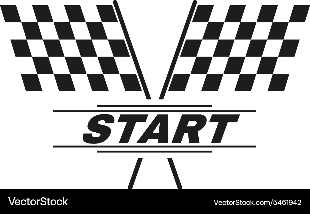 The start icon Start symbol Flat Royalty Free Vector Image