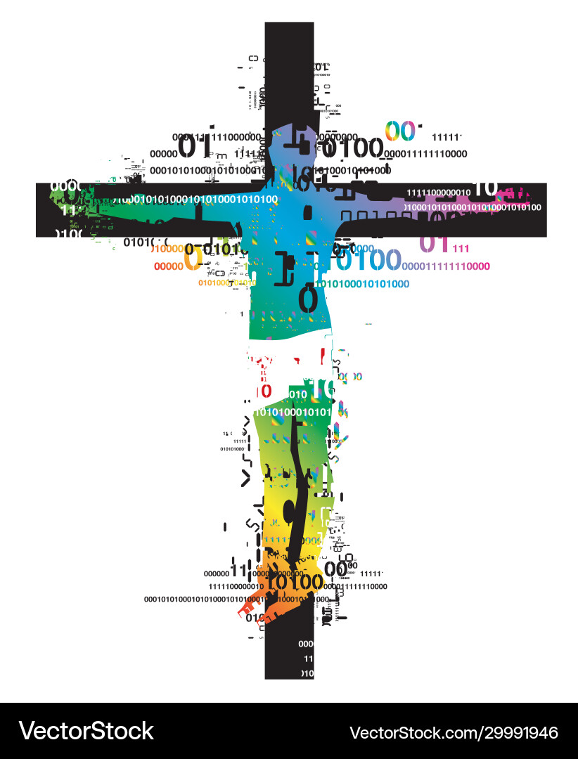 Man victim computer age and burnout Royalty Free Vector