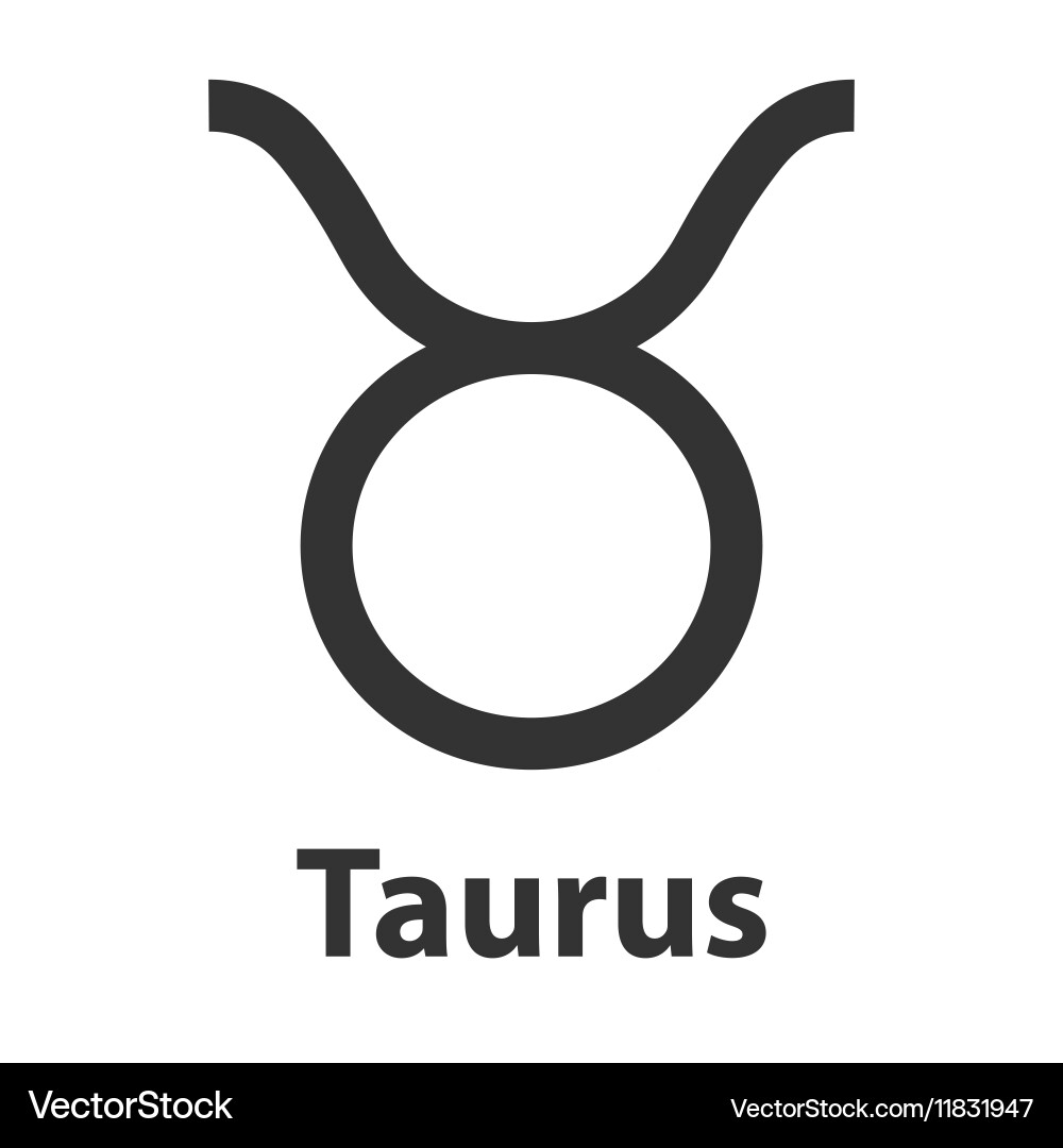 Taurus bull zodiac sign icon Royalty Free Vector Image