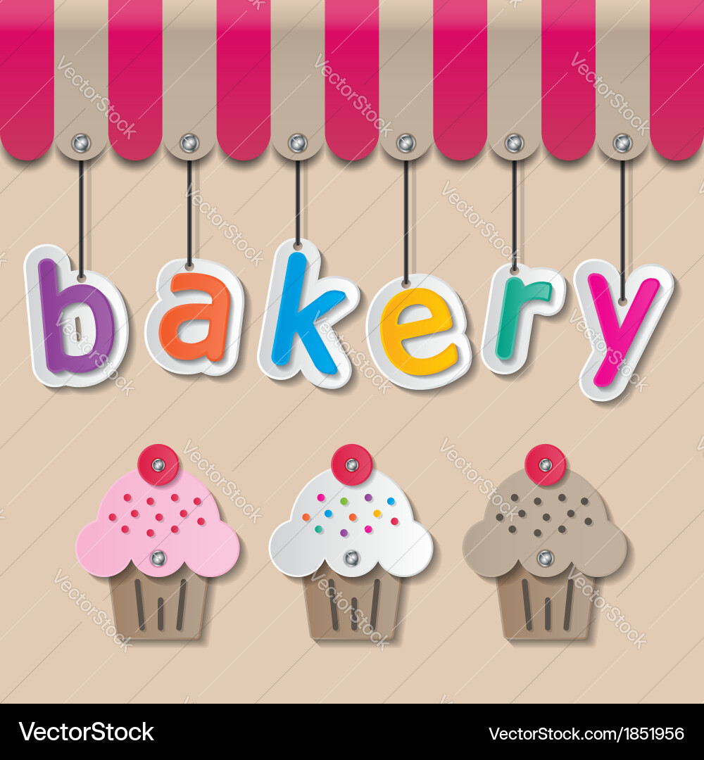 Bakery shopfront sign Royalty Free Vector Image