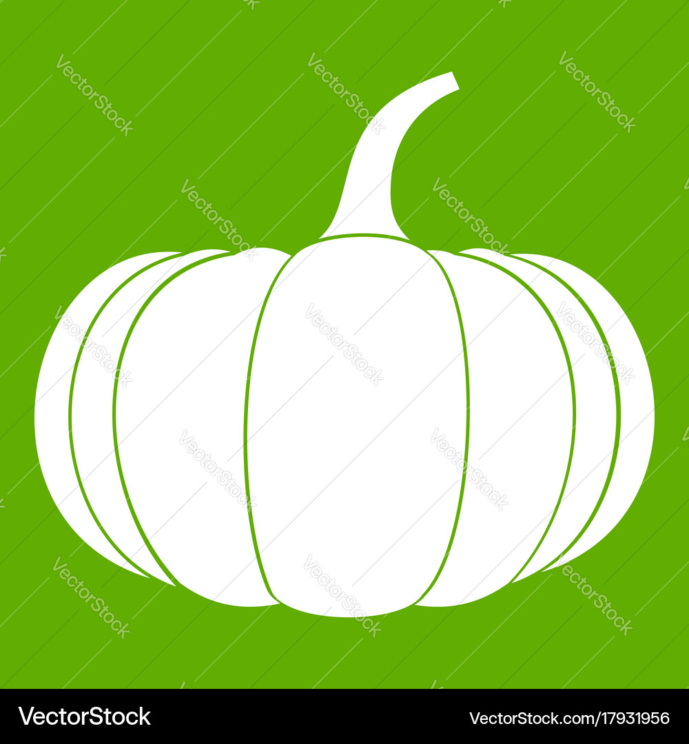 Ripe pumpkin icon green Royalty Free Vector Image