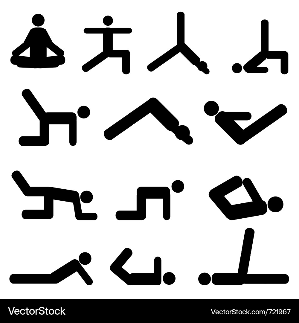 Fitness pictograms Royalty Free Vector Image - VectorStock