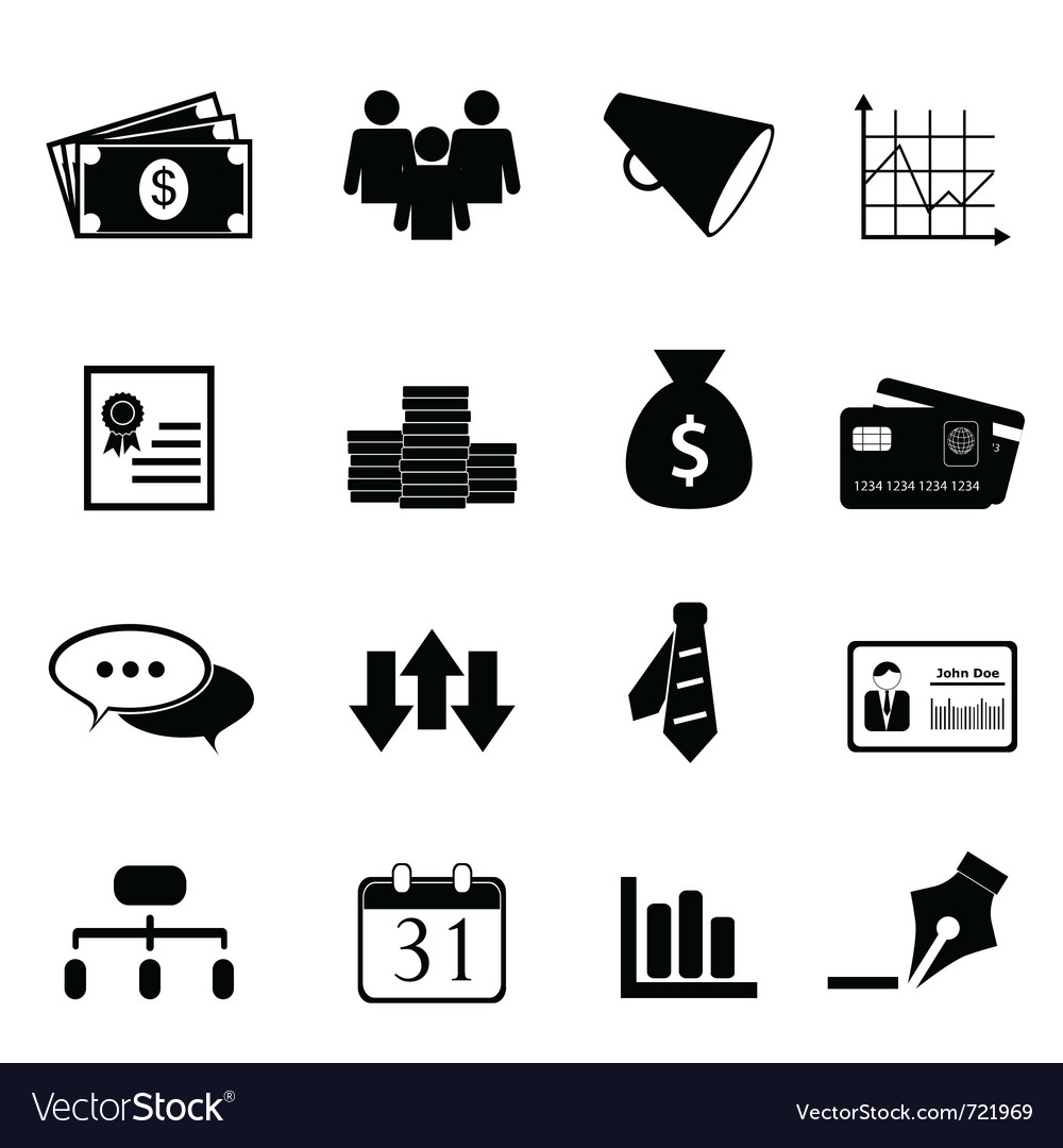 Business icons Royalty Free Vector Image - VectorStock