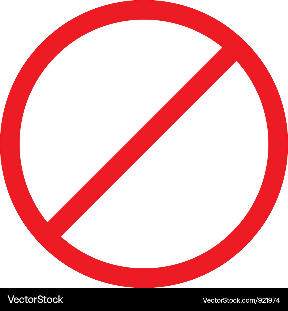 Forbidden sign Royalty Free Vector Image - VectorStock