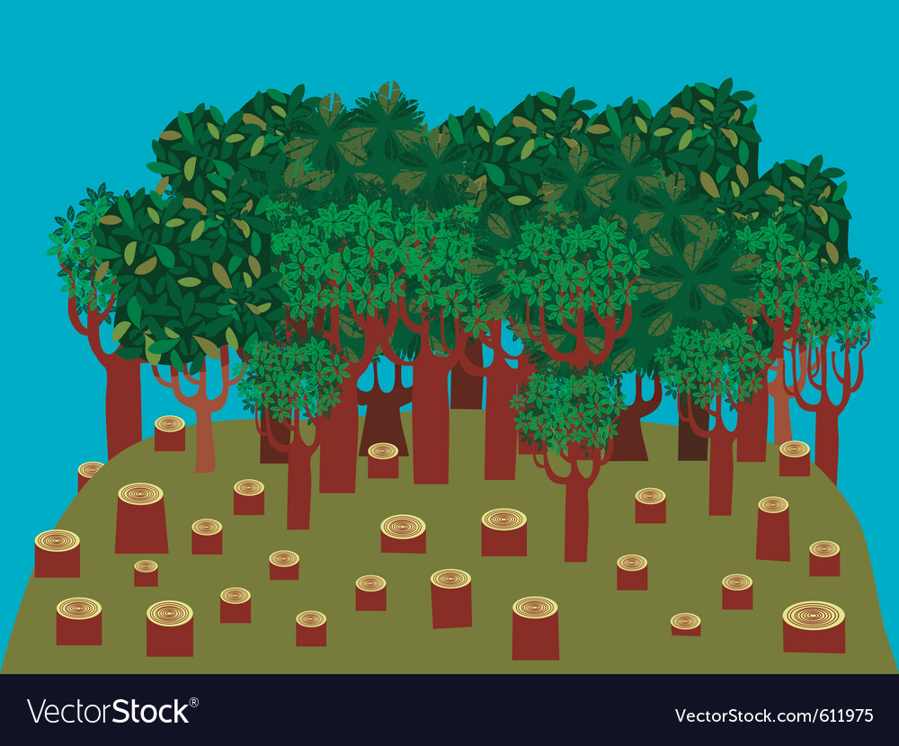 Deforestation Royalty Free Vector Image - VectorStock