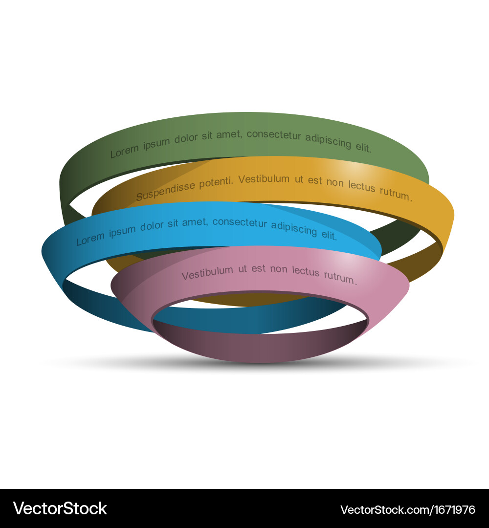 3d colored rings Royalty Free Vector Image - VectorStock