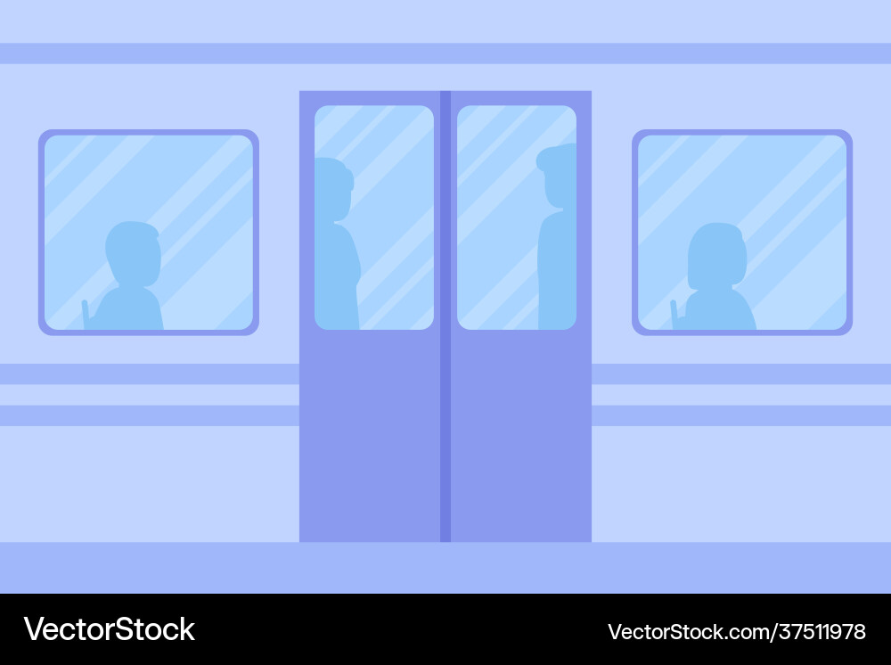 Exterior transport subway bus or train Royalty Free Vector