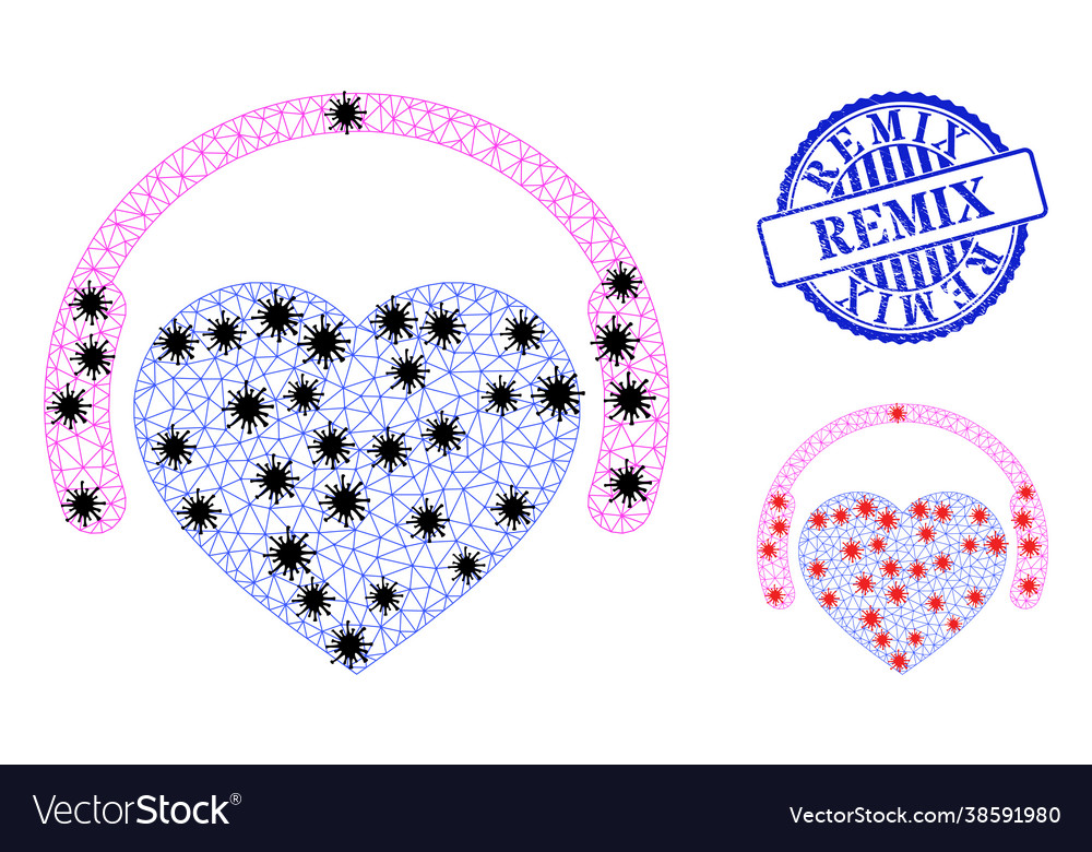 Carcass mesh favourite headphones pictograms Vector Image Carcass mesh favourite headphones pictograms Vector Image