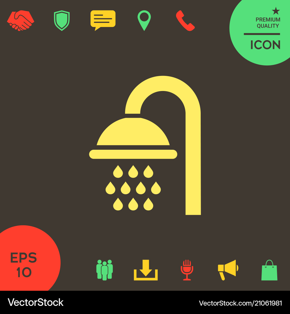 Shower icon symbol Royalty Free Vector Image - VectorStock