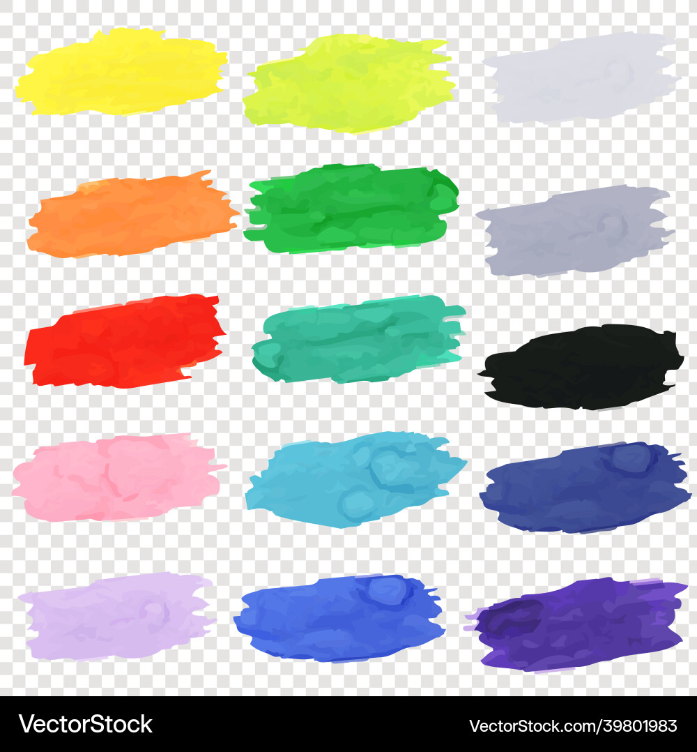 Bright blot set with transparent background Vector Image