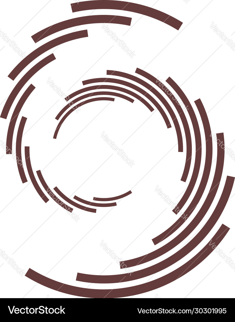 Single-coloredmonochrome twirl swirl shape Vector Image