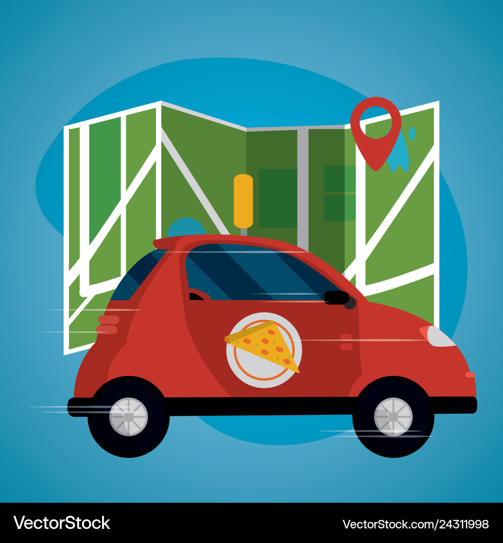 Food order delivery Royalty Free Vector Image - VectorStock