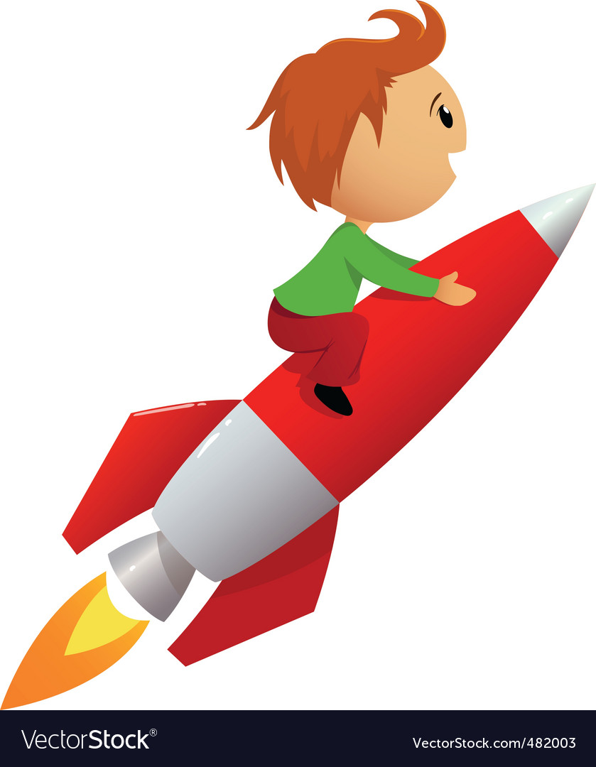 Rocket ride Royalty Free Vector Image - VectorStock