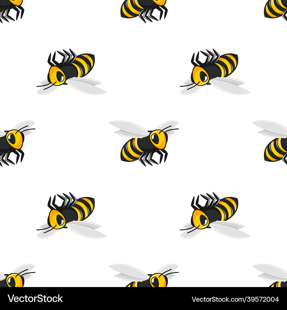 Flying bee Royalty Free Vector Image - VectorStock