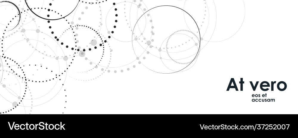 Abstract connect dotted circle for decoration Vector Image