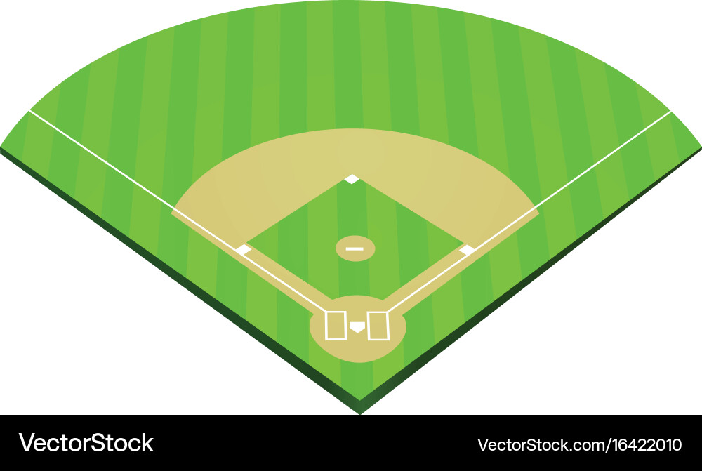 Baseball field Royalty Free Vector Image - VectorStock