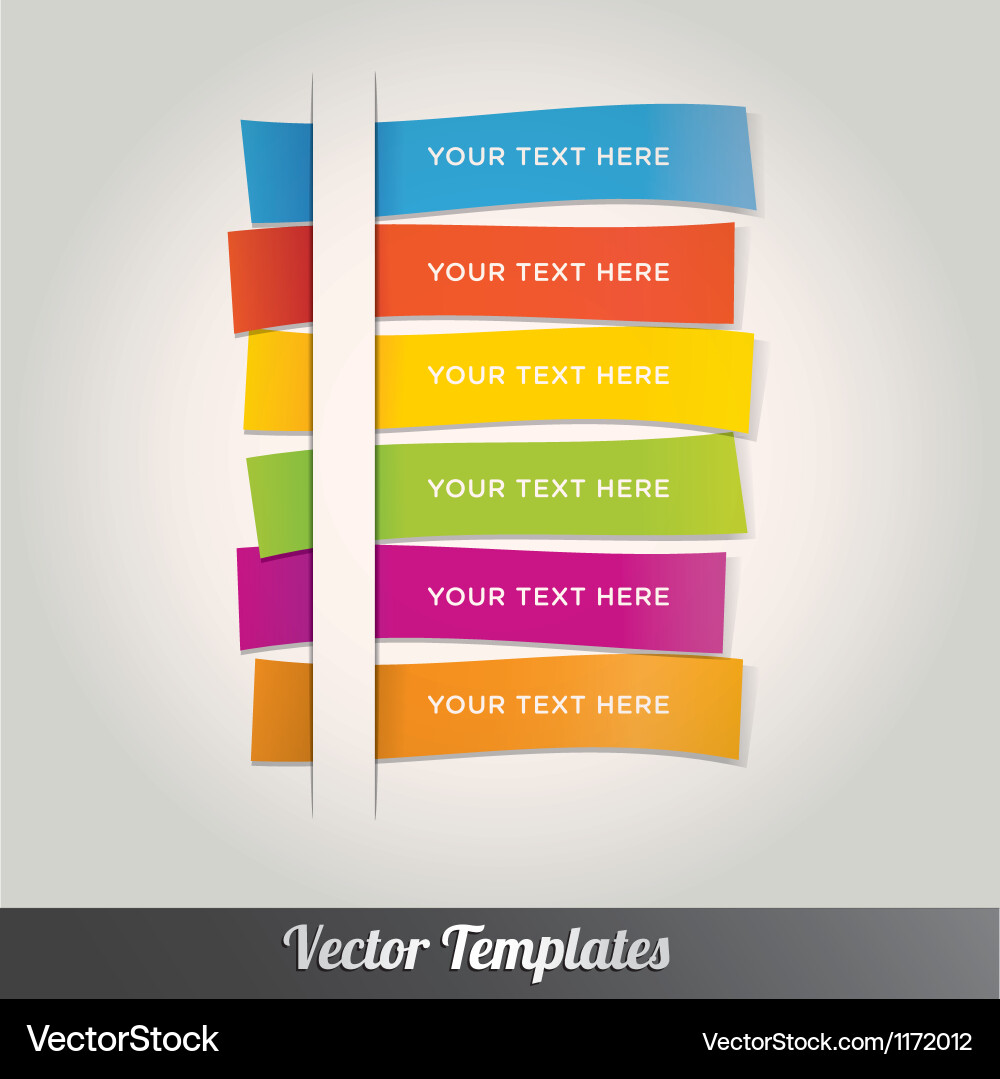 Template design colorful Royalty Free Vector Image