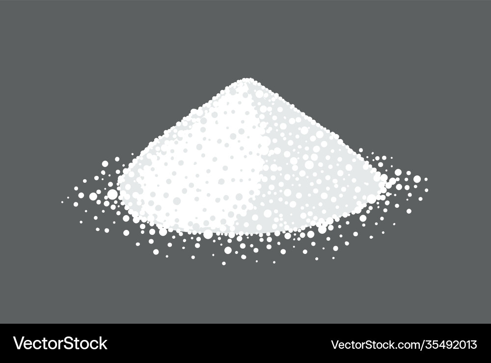 Powder heap gray and white powdered milk Vector Image