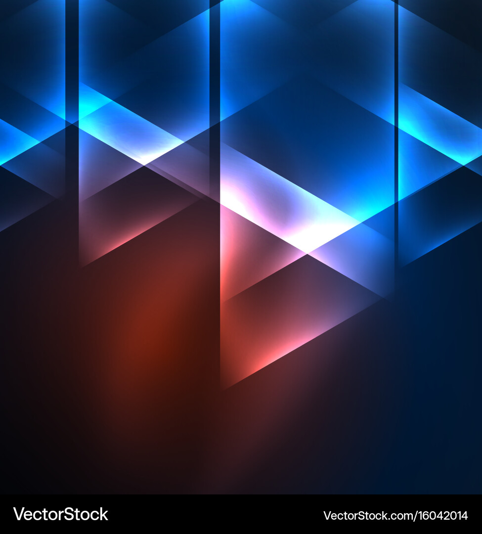 Glowing geometric shapes Royalty Free Vector Image