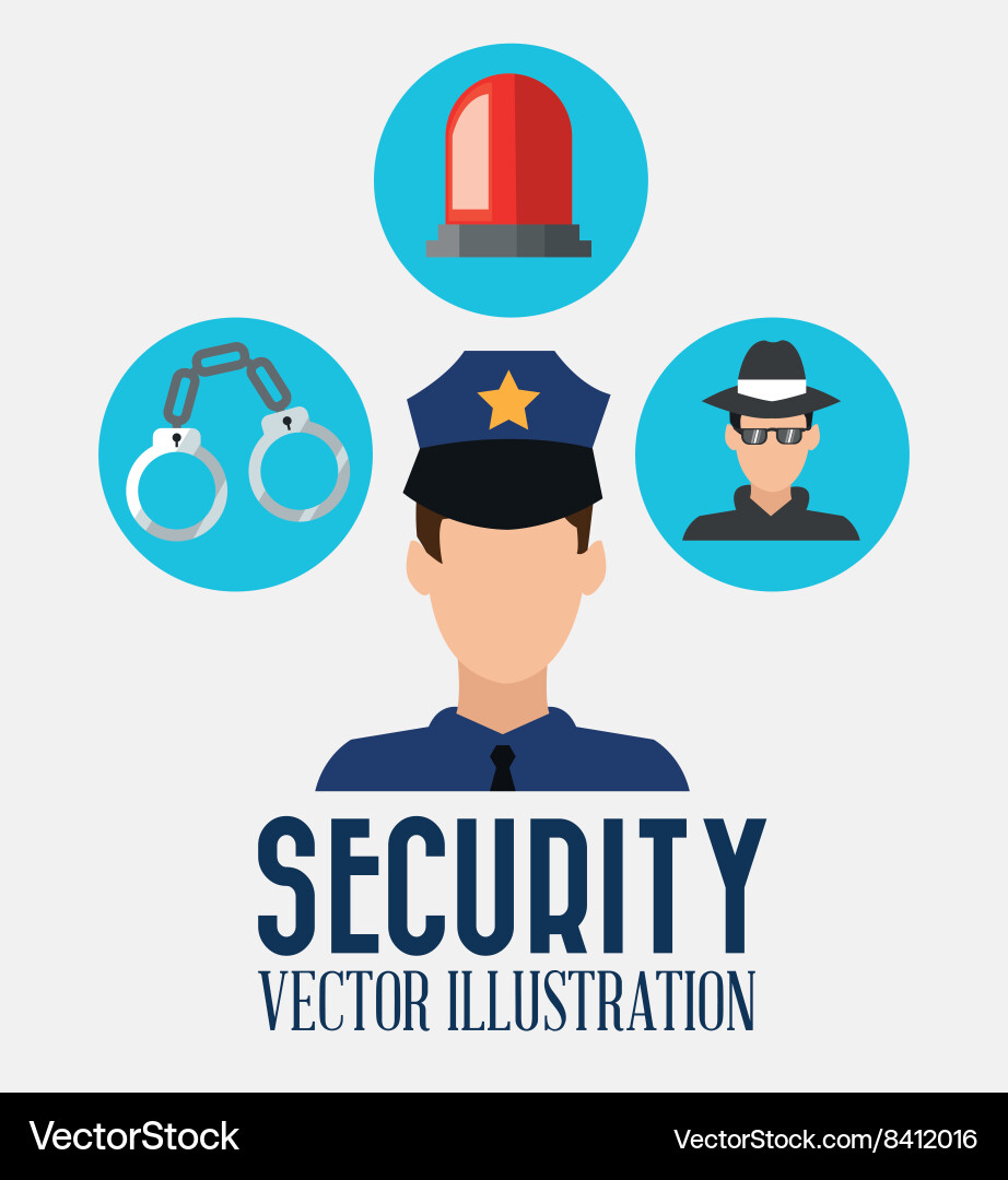 Security cartoon design Royalty Free Vector Image