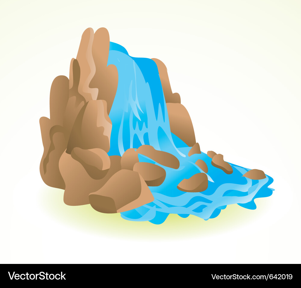Waterfall icon Royalty Free Vector Image - VectorStock