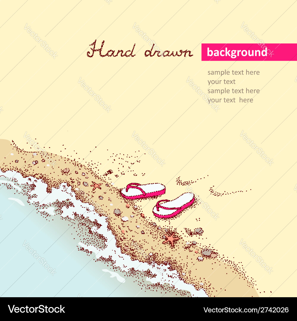 Sea shore Royalty Free Vector Image - VectorStock
