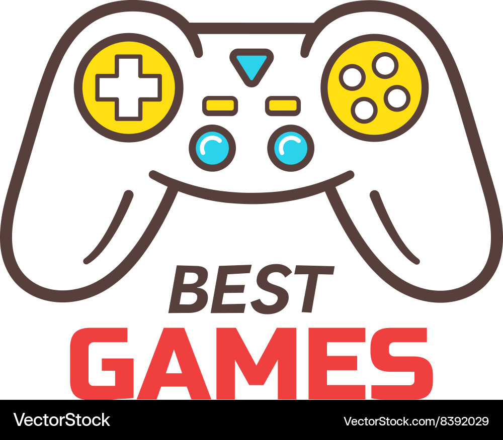 Games store logo template Game controller icon Vector Image