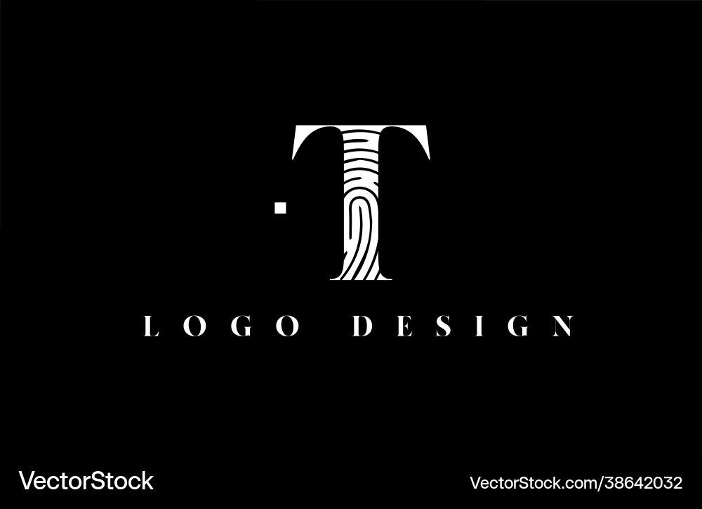 T letter alphabet icon logo pattern design Vector Image