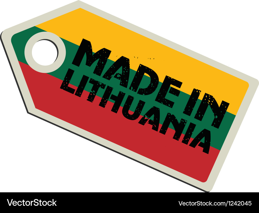 Made in lithuania Royalty Free Vector Image - VectorStock