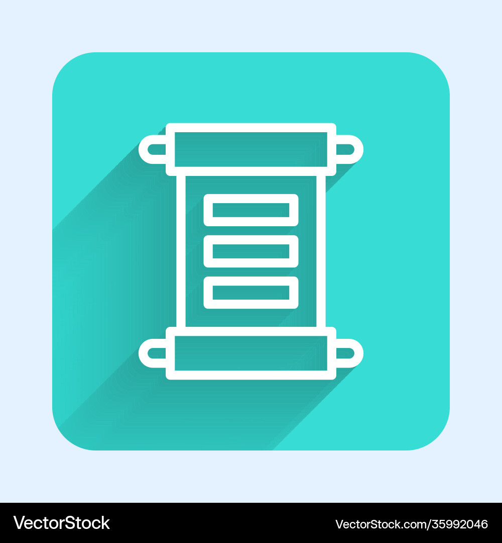 White line decree paper parchment scroll icon Vector Image