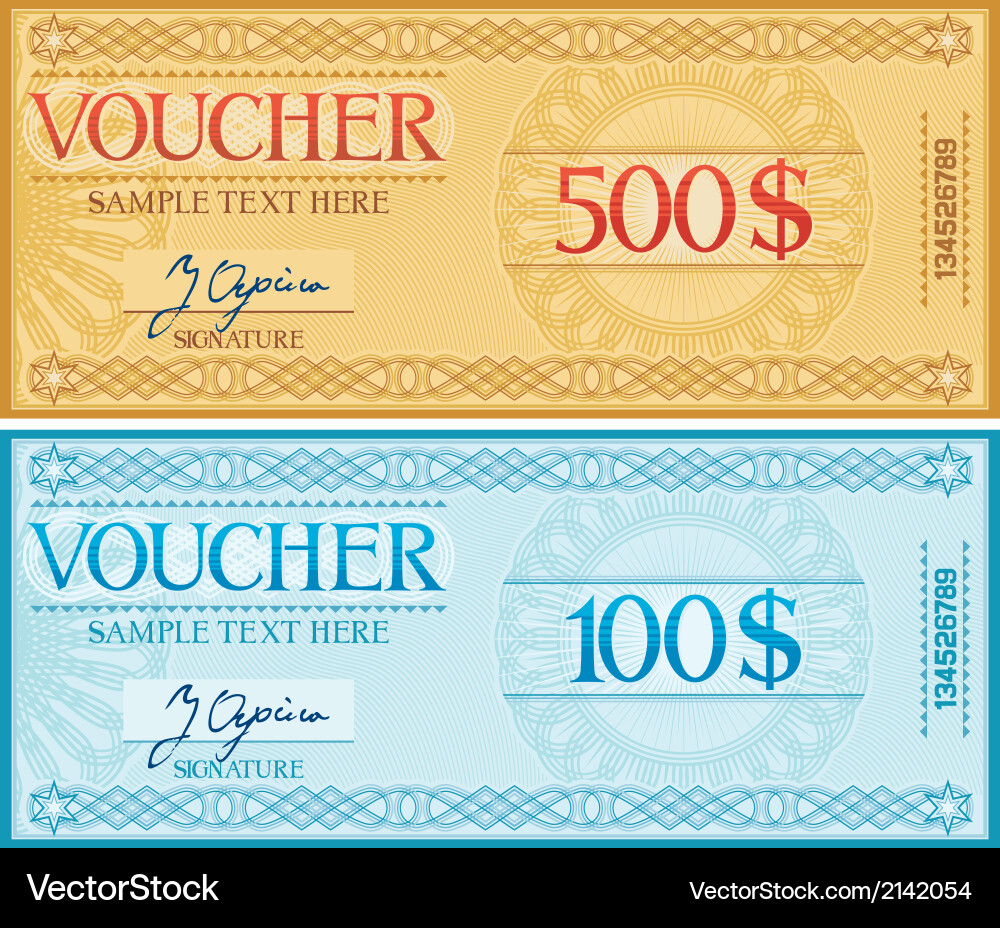 Voucher design Royalty Free Vector Image - VectorStock