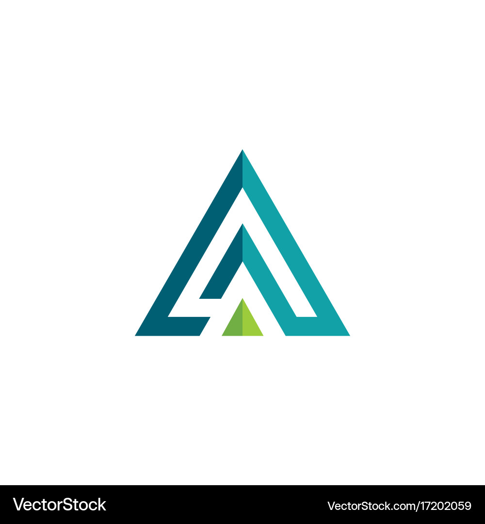 Triangle 3d pyramid logo Royalty Free Vector Image