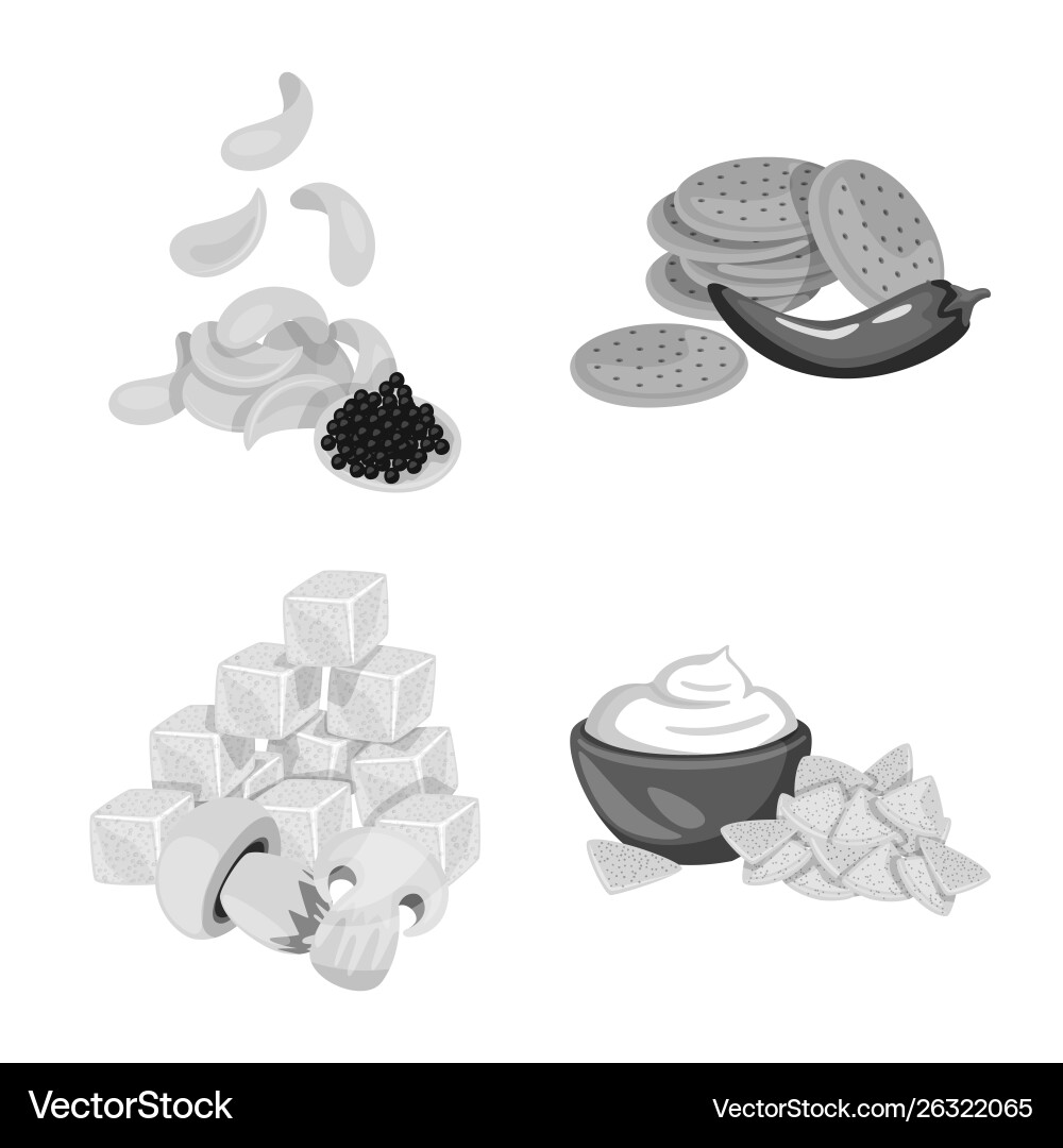 Design taste and cooking sign set Royalty Free Vector Image
