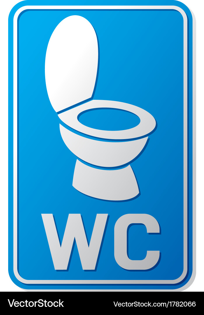 Wc sign Royalty Free Vector Image - VectorStock