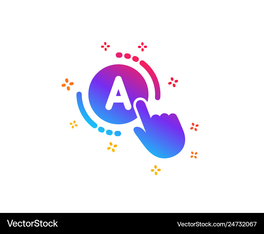 Ab testing icon ui test button sign Royalty Free Vector