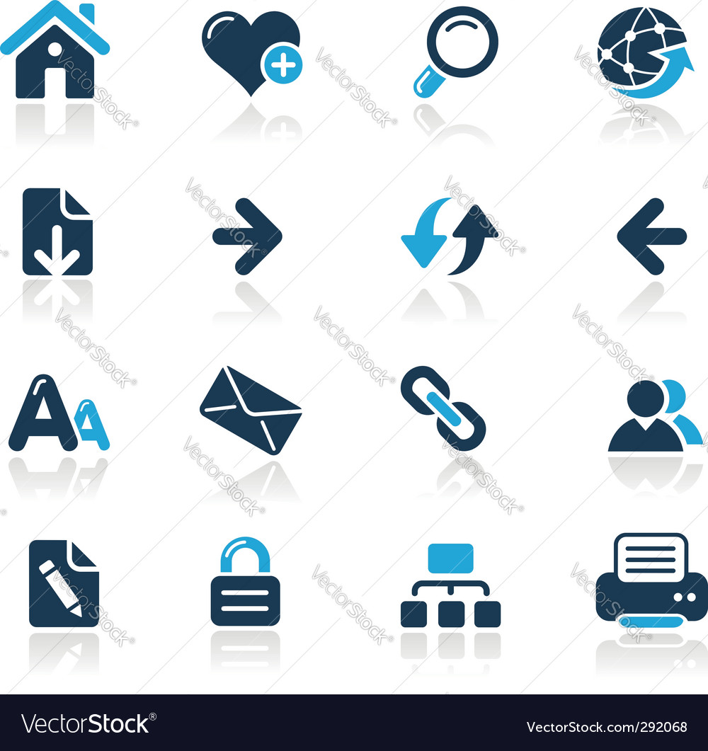Web navigation icons Royalty Free Vector Image