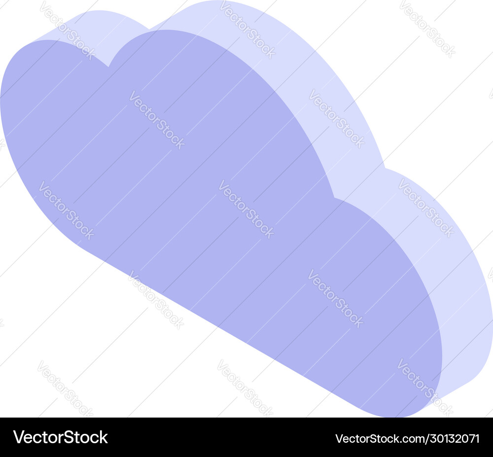 Digital cloud icon isometric style Royalty Free Vector Image