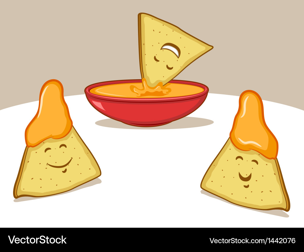 Nachos Cartoon Royalty Free Vector Image - VectorStock