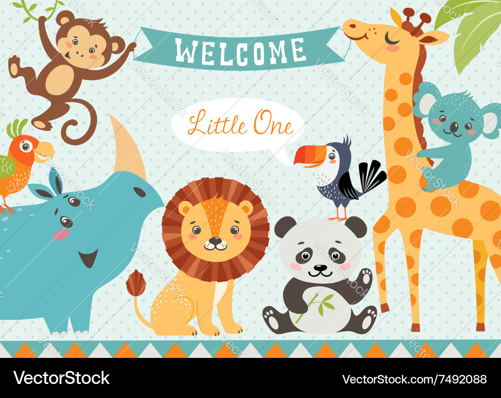 Welcome baby Royalty Free Vector Image - VectorStock