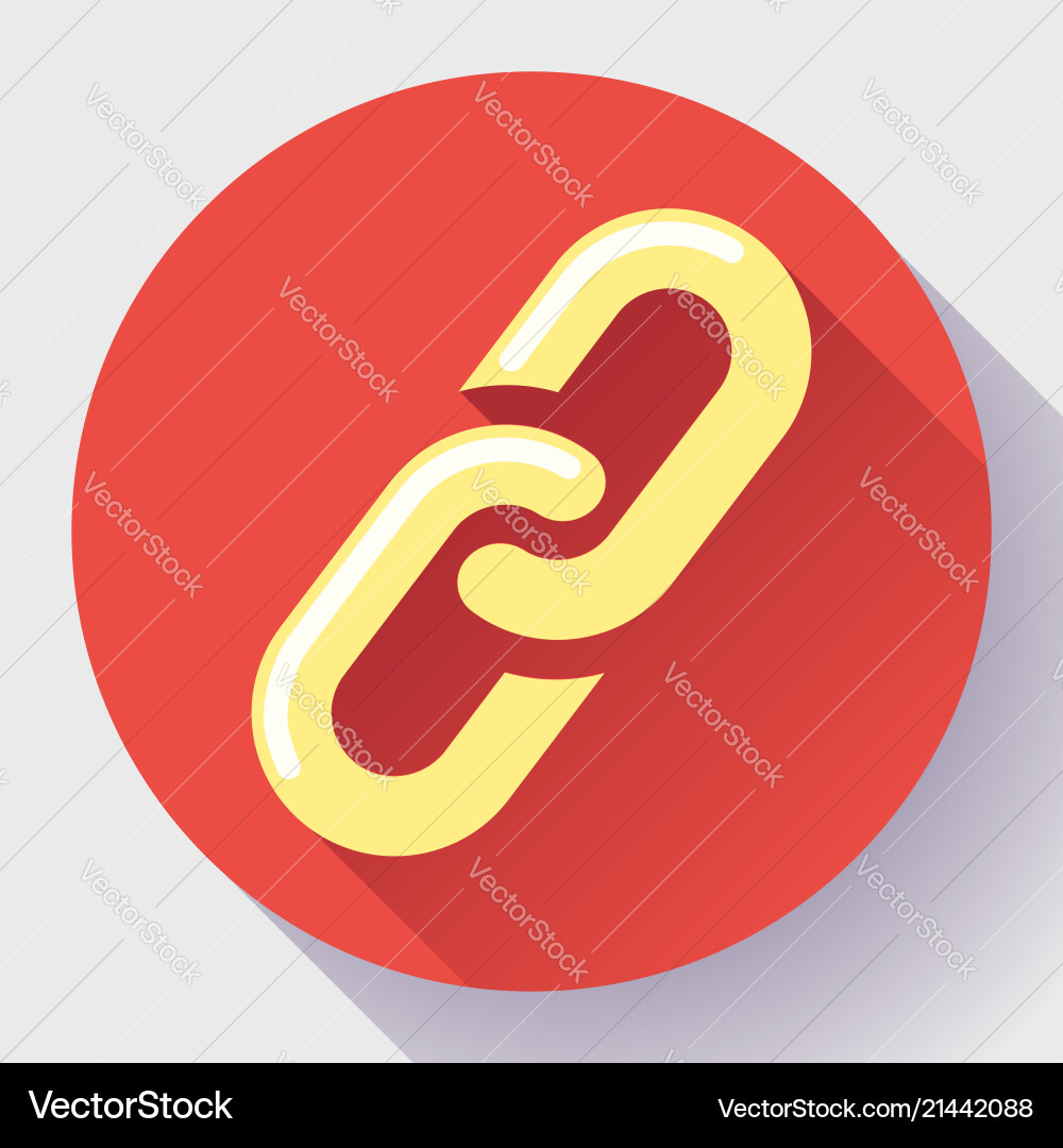 Link icon hyperlink chain symbol Royalty Free Vector Image