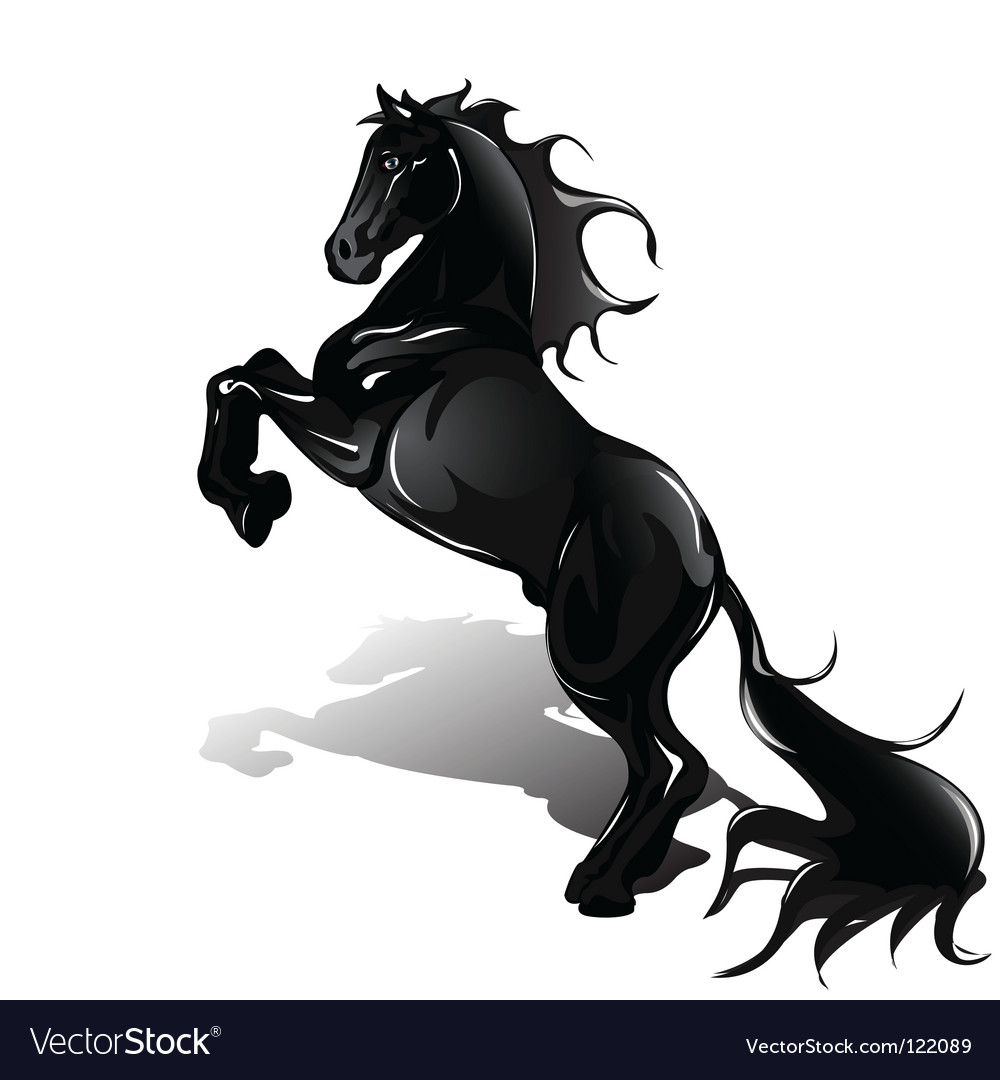 Black horse Royalty Free Vector Image - VectorStock