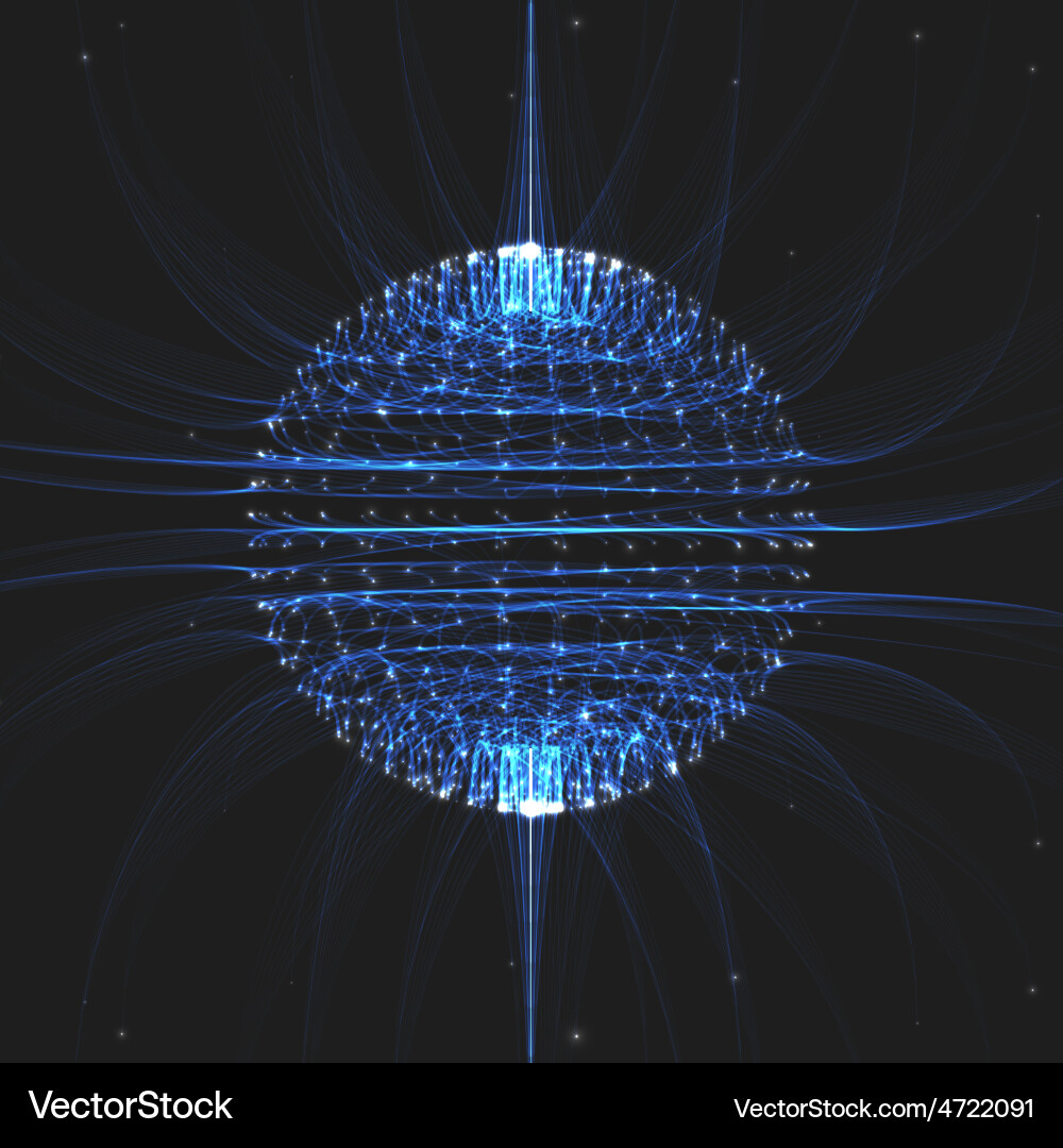 Abstract mesh background sphere Royalty Free Vector Image