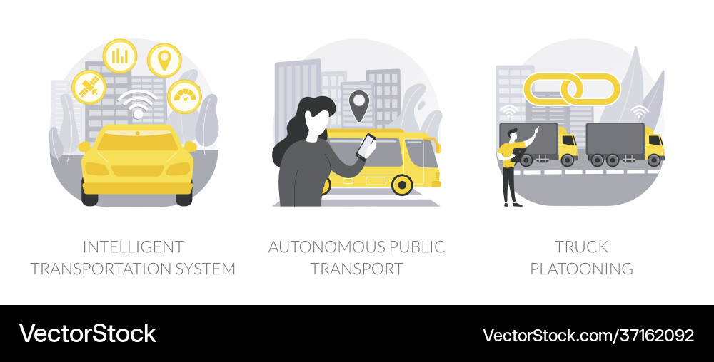 Modern logistics abstract concept Royalty Free Vector Image