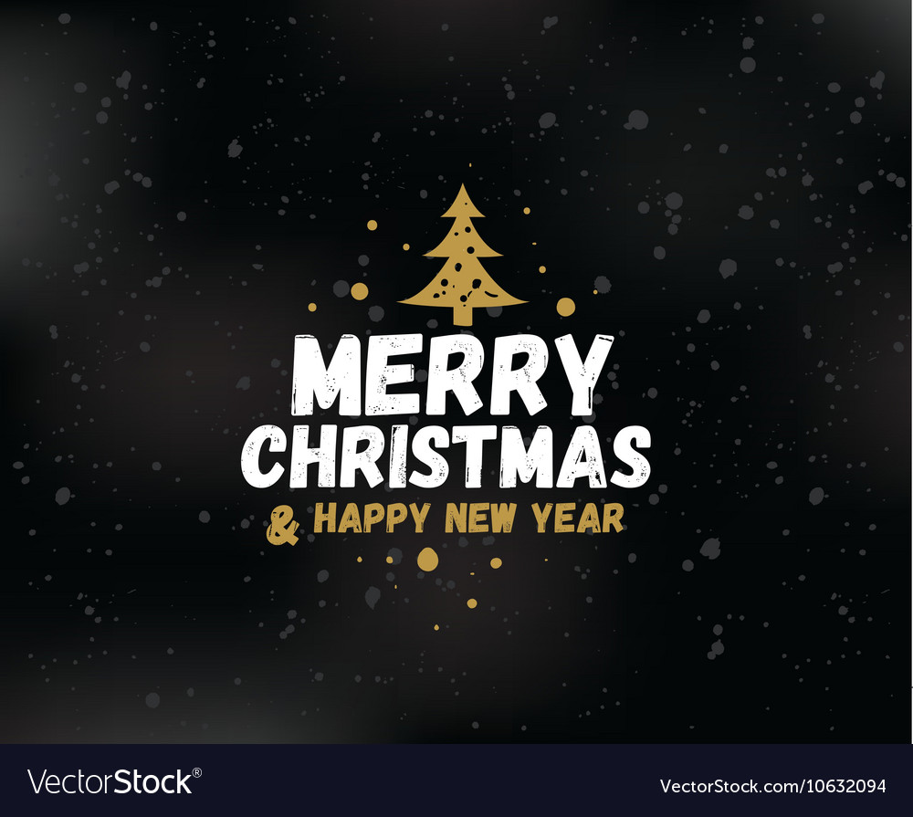 Merry Christmas Typographic Emblems Set Royalty Free Vector Image