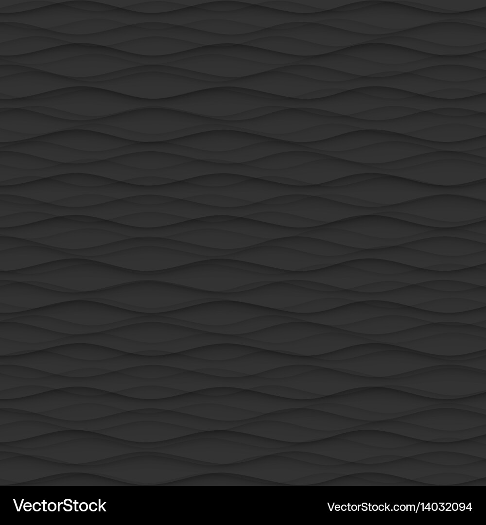 Black texture abstract pattern seamless wave wavy Vector Image