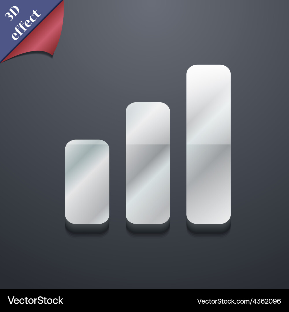 Growth and development concept graph of rate icon Vector Image