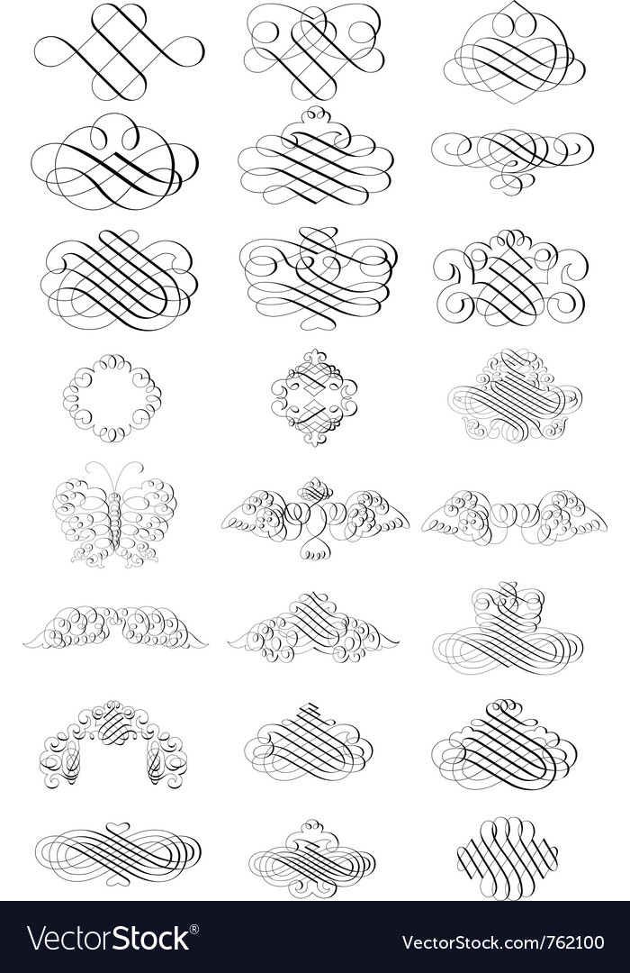 Scroll borders Royalty Free Vector Image - VectorStock